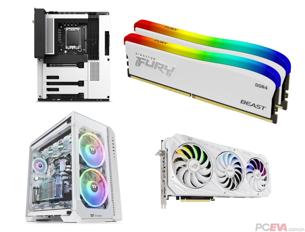 白色流光溢彩 Kingston FURY野兽（Beast）DDR4 RGB内存特别版_PCEVA,PC绝对领域,探寻真正的电脑知识